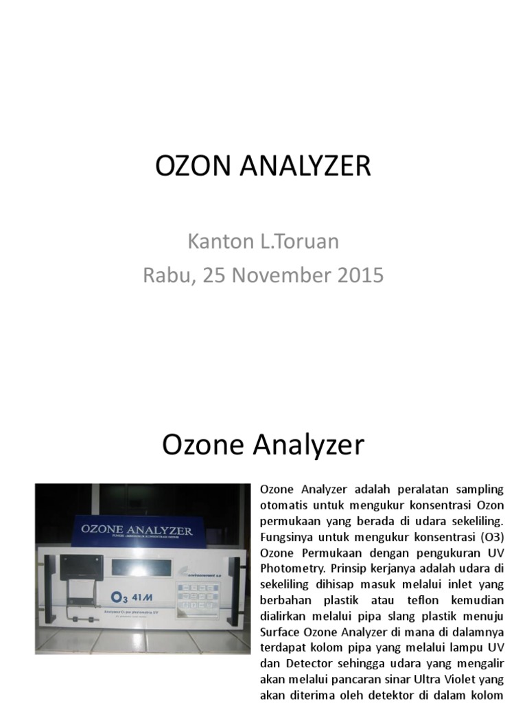 Ozon Analyzer | PDF
