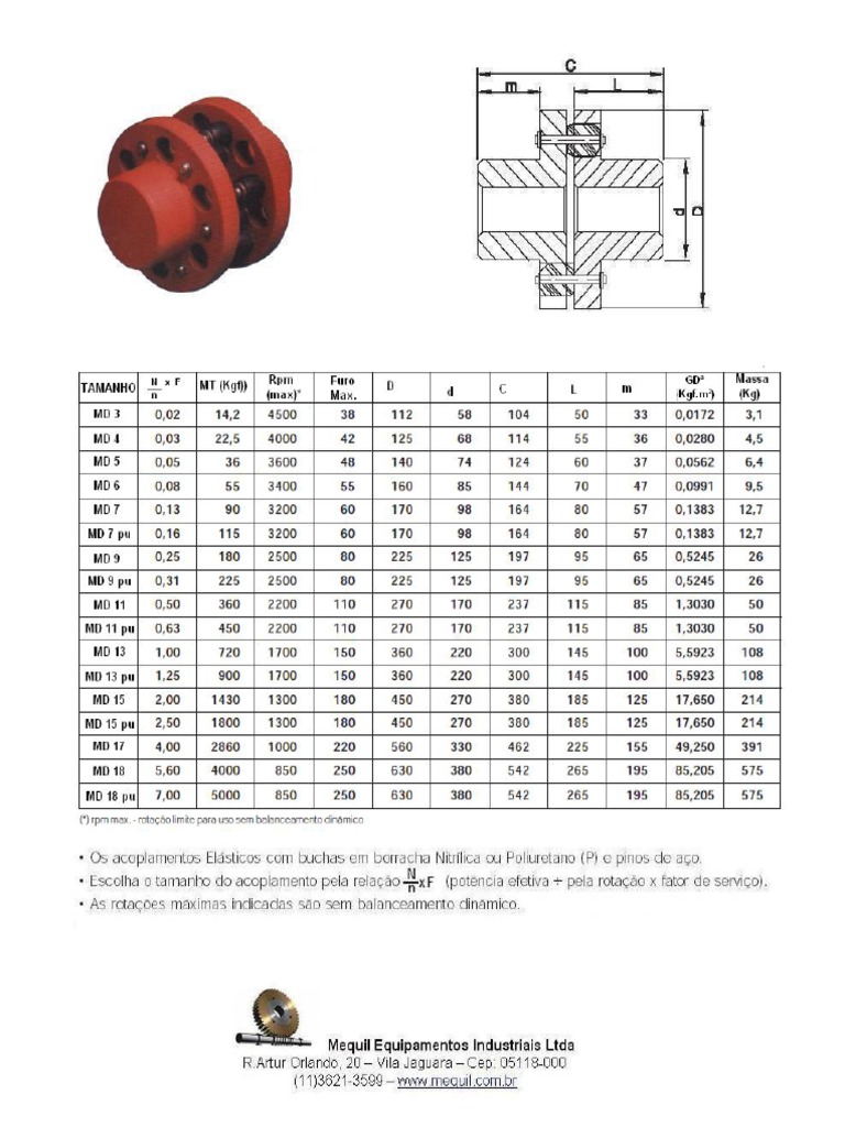 Acoplamento Pinoflex PDF | PDF