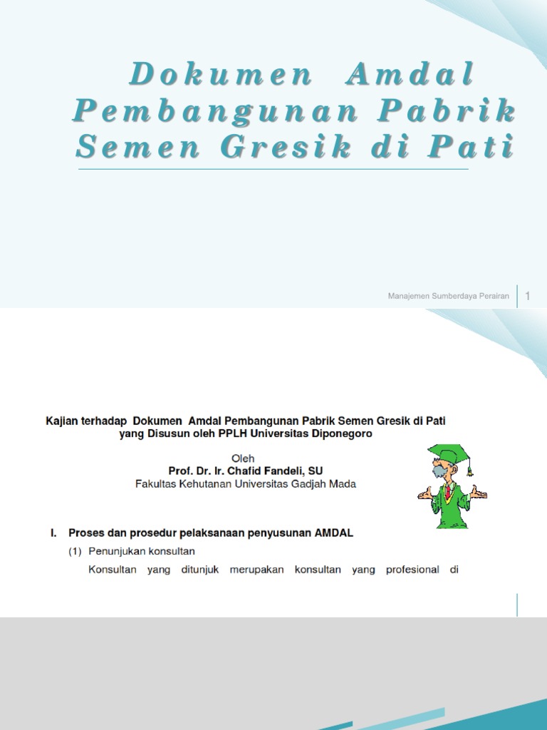 Kajian Dokumen Amdal PT Semen Gresik Pati | PDF