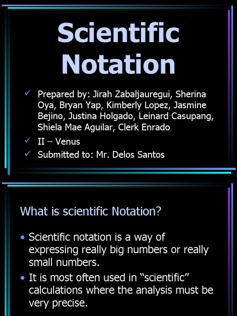 Scientific Notation | PDF | Numbers | Lexicology