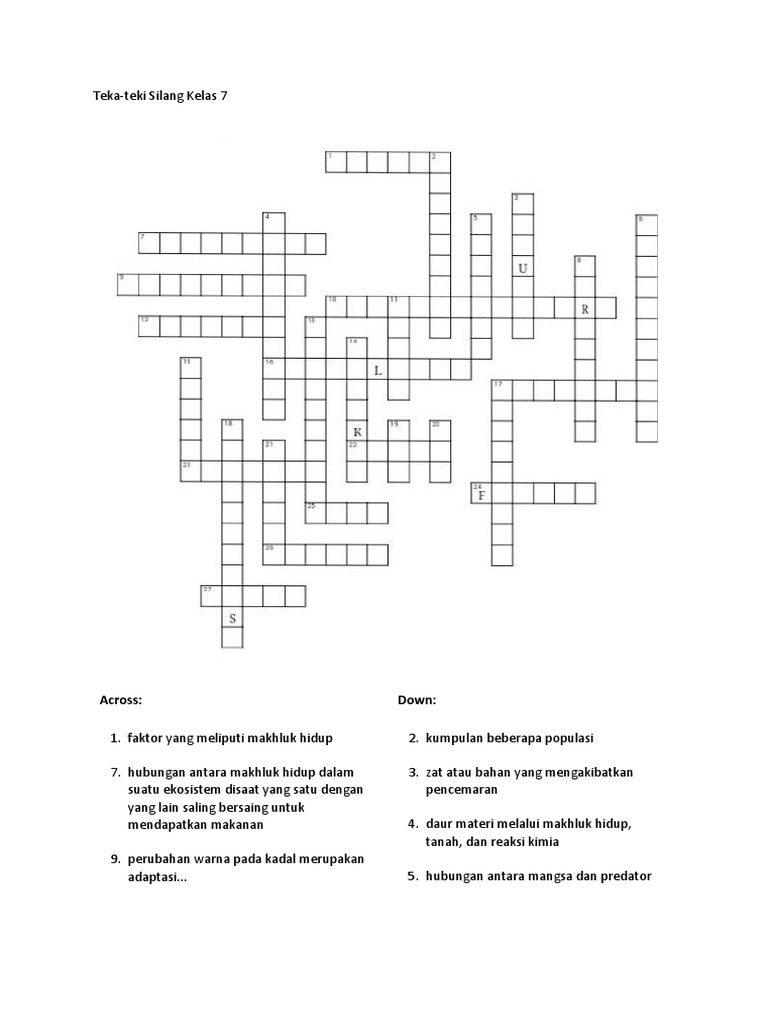Soal Tts Kelas 7 | PDF | Sains & Matematika