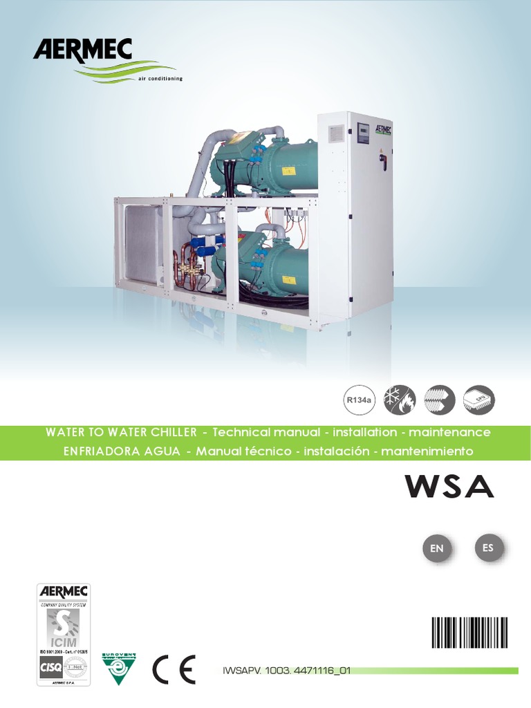 AERMEC Water Chiller Technical Manual | PDF | Air Conditioning | Hvac