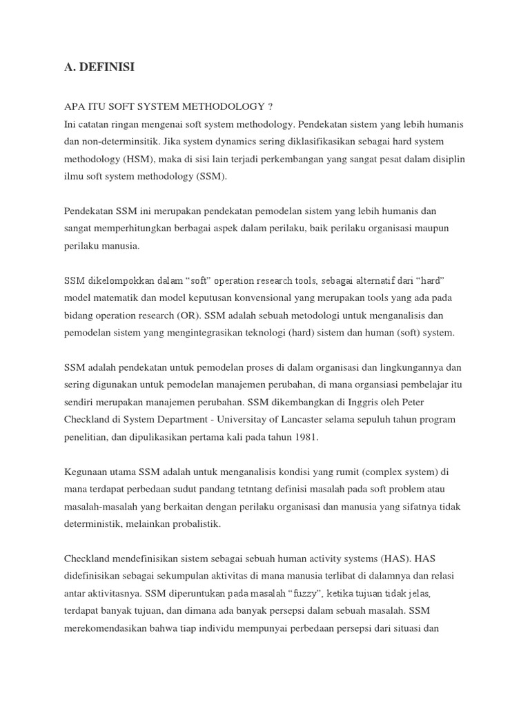 Soft System Methodology | PDF