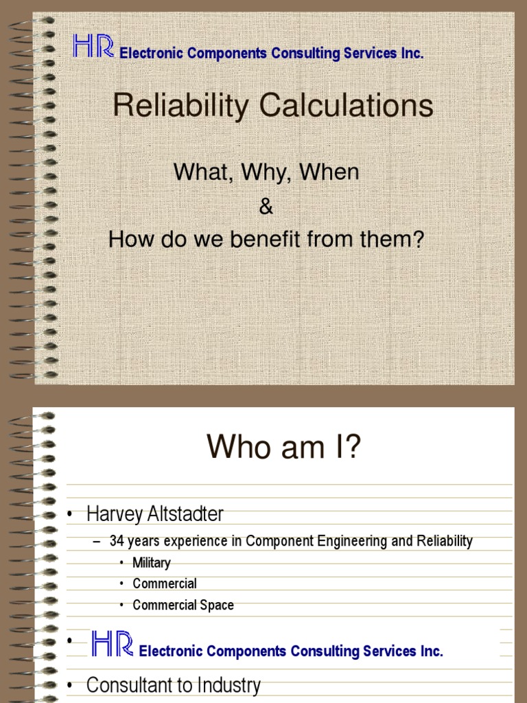 Reliability Calculations: What, Why, When & How Do We Benefit From Them? | PDF | Reliability ...