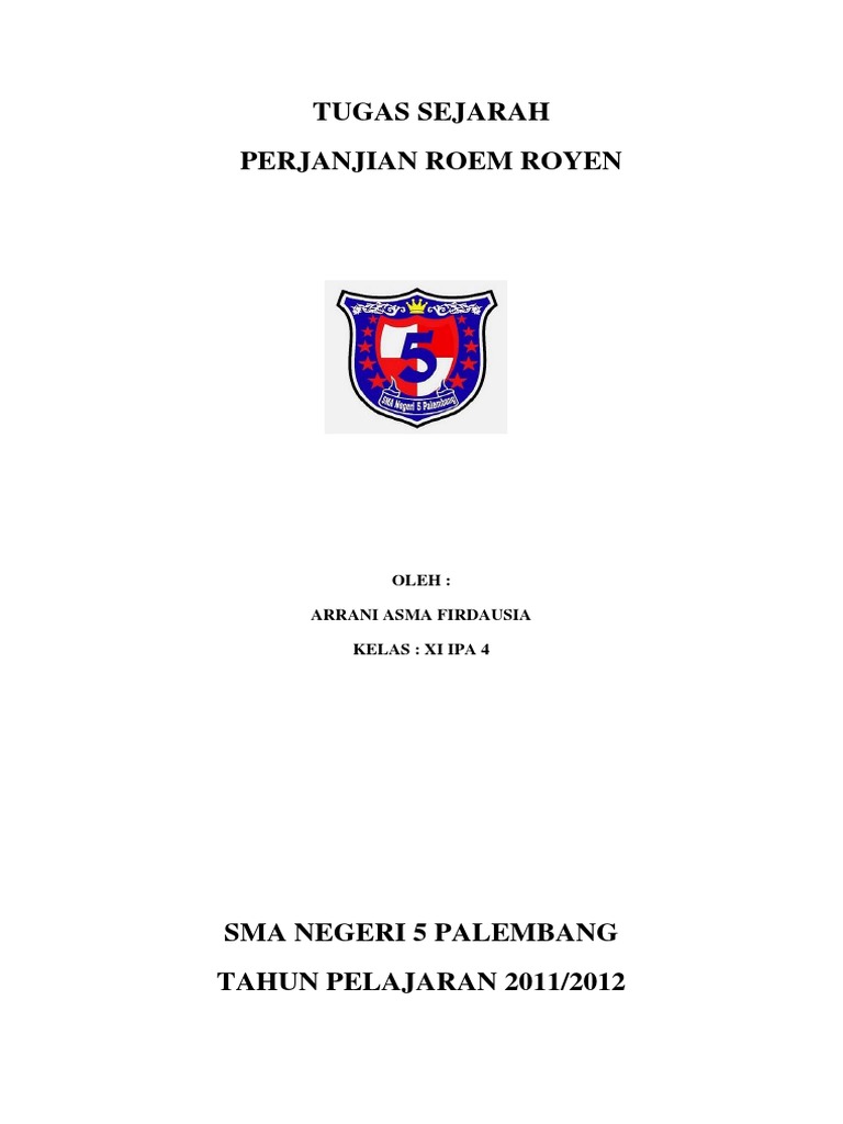 T. Perjanjian Roem Royen | PDF | Politik | Sejarah