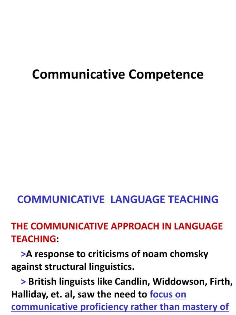 Communicative Competence in Language Teaching and Learning: A Review of ...