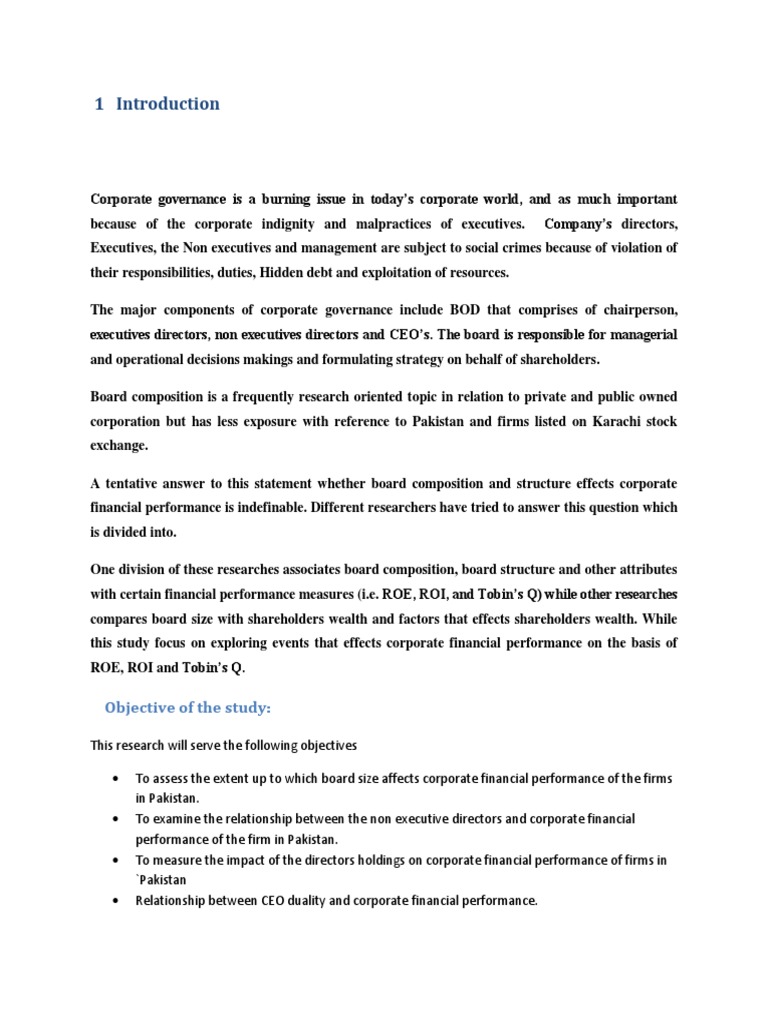 Proposal | PDF | Board Of Directors | Corporate Governance