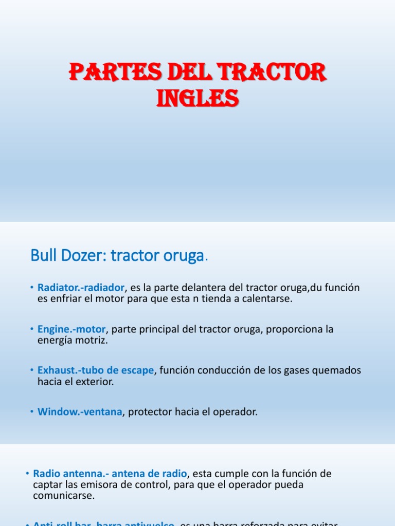 Partes Del Tractor | PDF