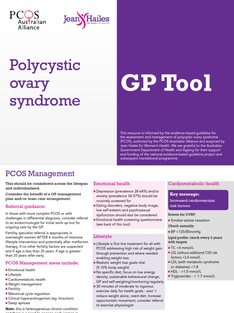 Pcos GP Tool 2dec2013 | PDF | Polycystic Ovary Syndrome | Diabetes ...