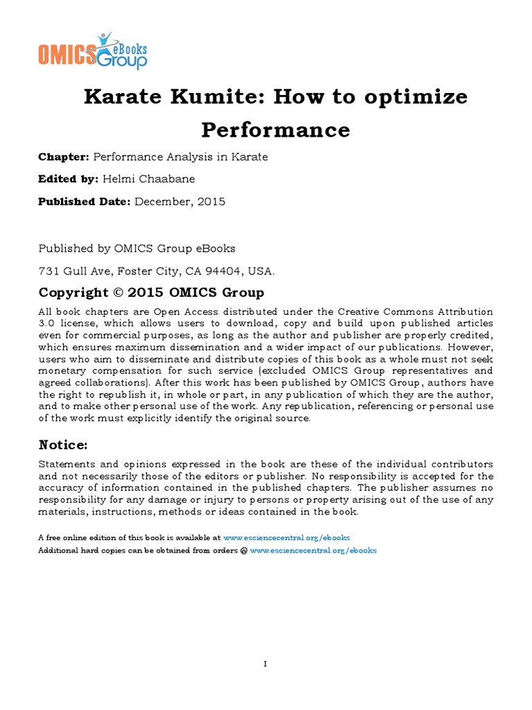 Performance Analysis in Karate | PDF | Combat Sports | Sports