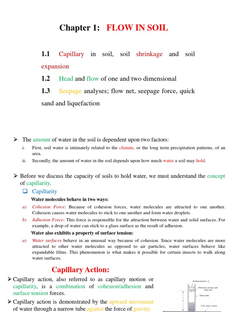 Chapter 1 - Flow in Soil | Download Free PDF | Soil Mechanics ...