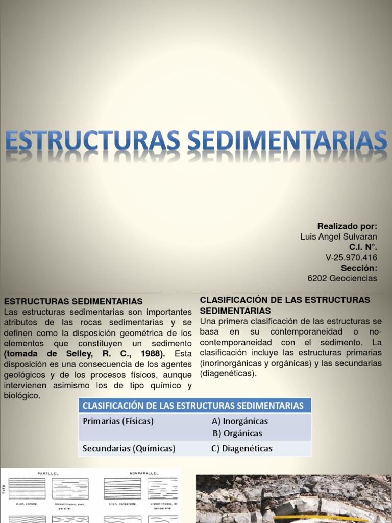 Clasificacion de Las Estructuras Sedimentarias | PDF | Estrato | Roca ...