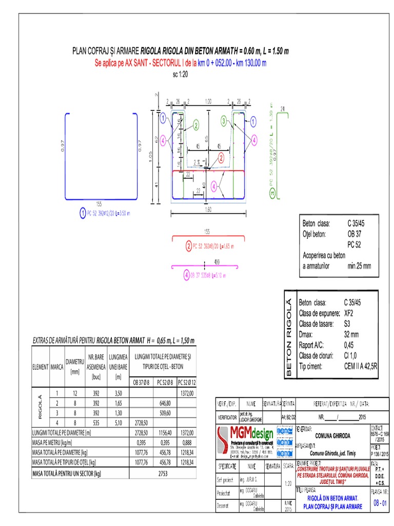 08 01 Plan Cofraj Armare | PDF