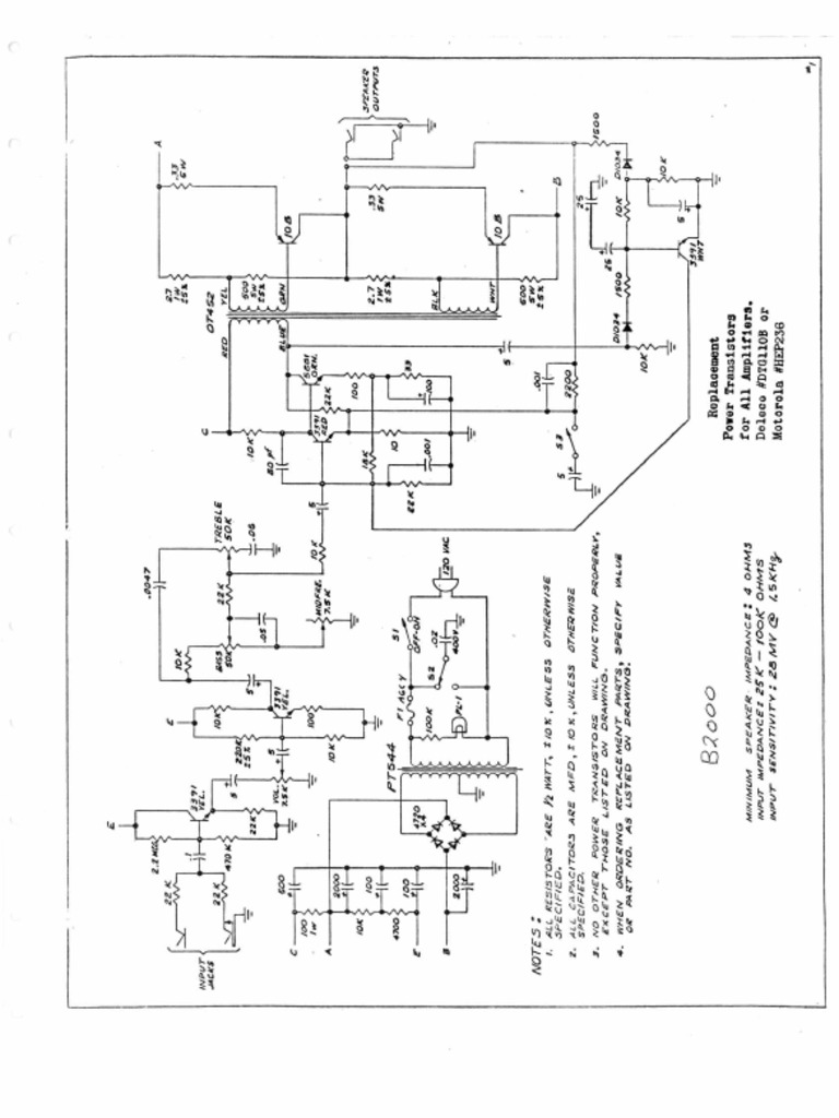 Carvin Schematic - b2000 | PDF