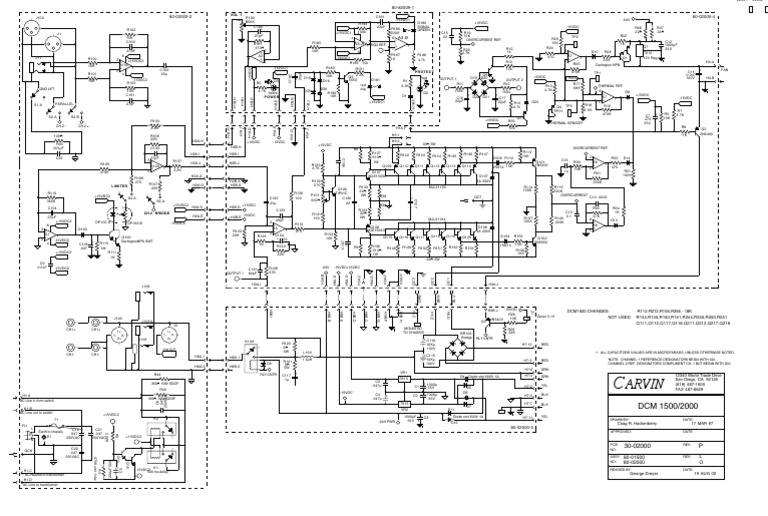 Carvin Schematic - DCM2000 Rev P | PDF