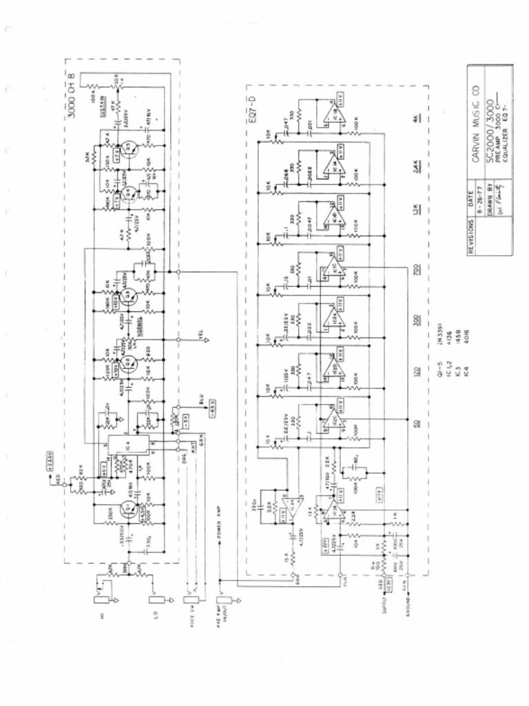 Carvin Schematic - Sc2000-Sc3000 | PDF