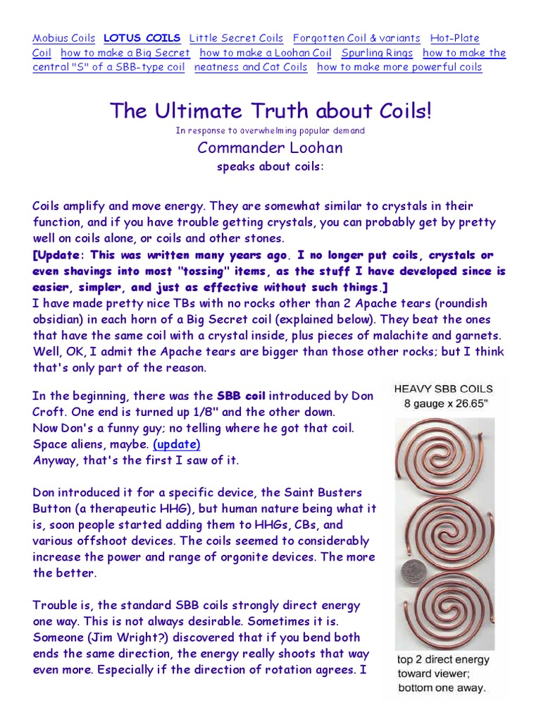 Mobius Coils Loohan Slim Spurling Si Traducere | PDF | Wire | Nature