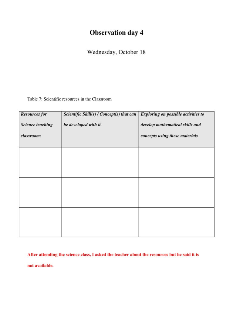 Observation Day4 Part2 | PDF