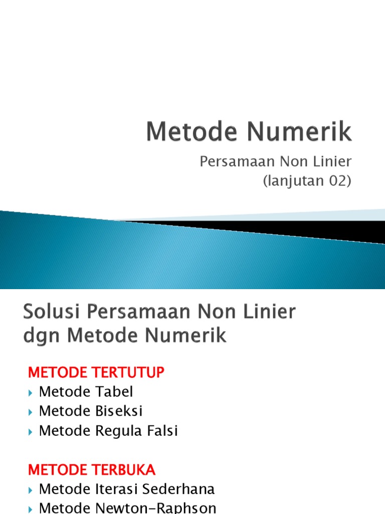 Metode Numerik | PDF