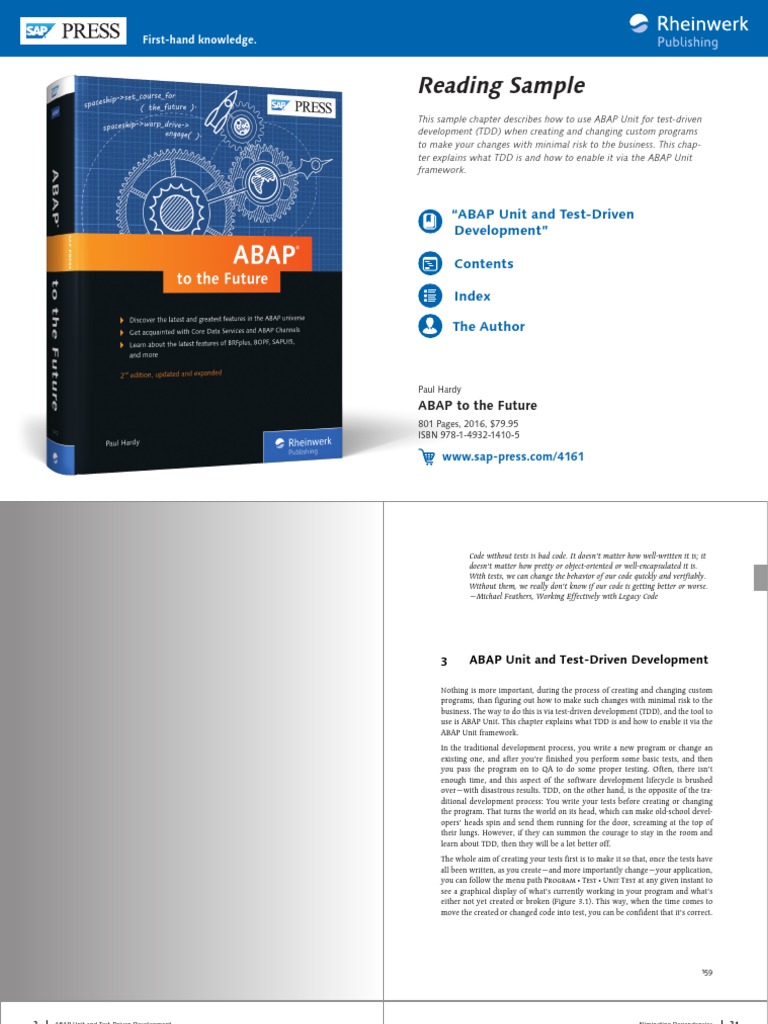 Abap Future | PDF | Class (Computer Programming) | Test Driven Development Abap Future | PDF | Class (Computer Programming) | Test Driven Development