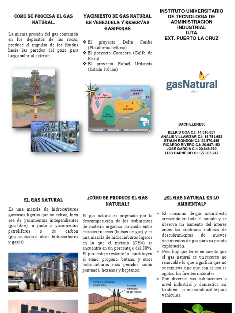 Triptico Gas Natural | PDF | Gas natural | Combustibles fósiles Triptico Gas Natural | PDF | Gas natural | Combustibles fósiles