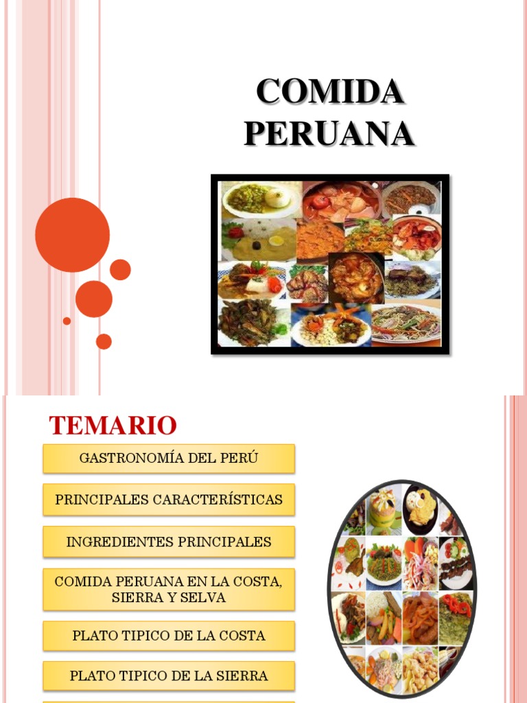Comida Peruana | PDF | Cocinando | Cocina latinoamericana