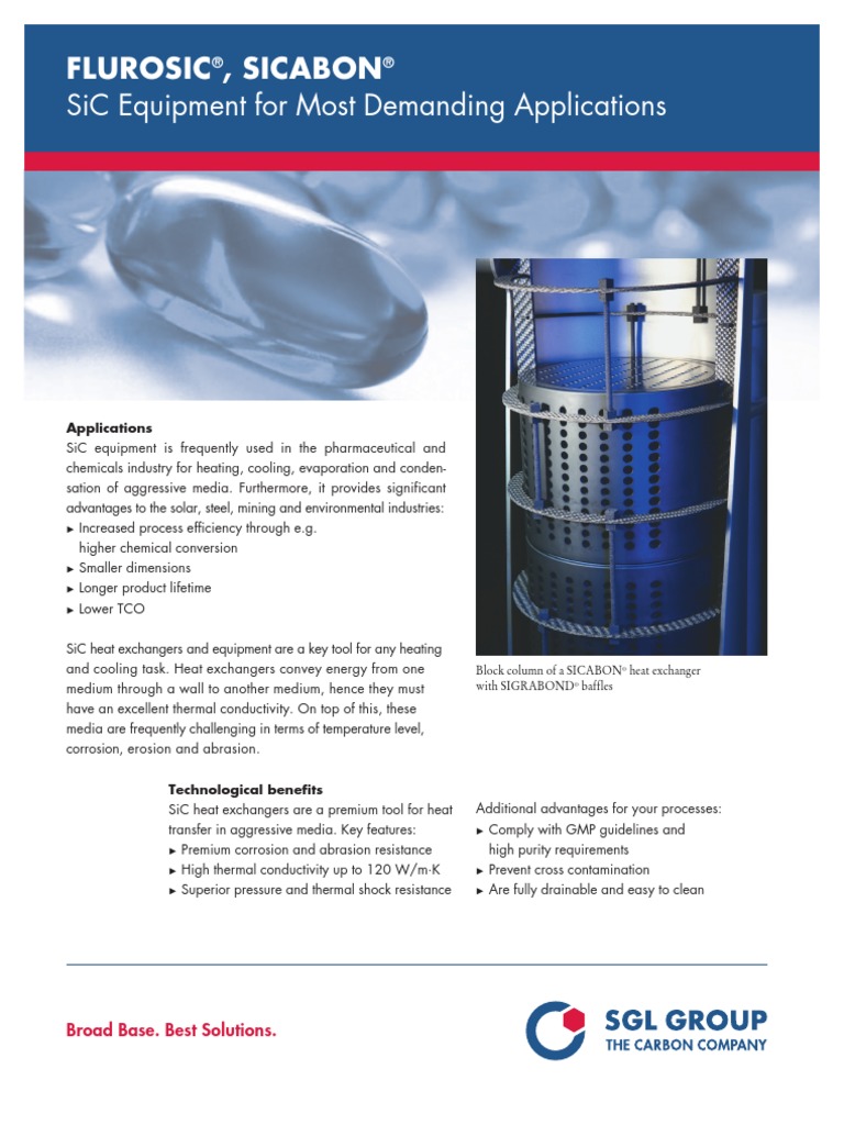 SGL PT Data Sheet Sic Heat Exchangers | PDF | Graphite | Heat Exchanger