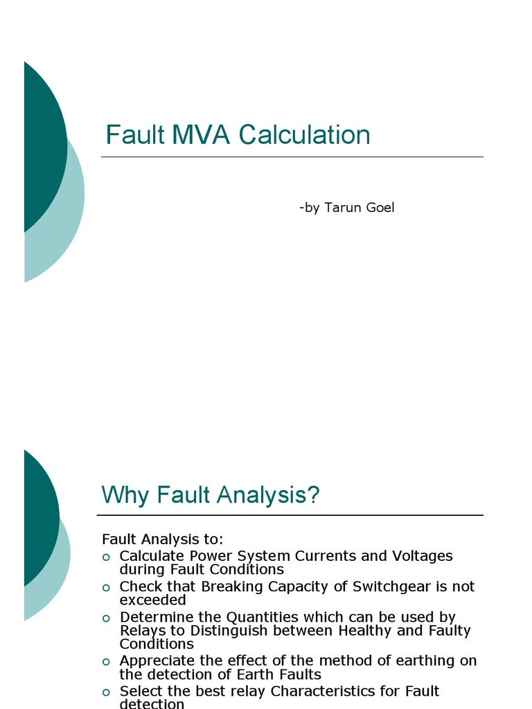 Fault MVA Calc - PPT (Compatibility M | Download Free PDF | Electrical Impedance | Electric ...