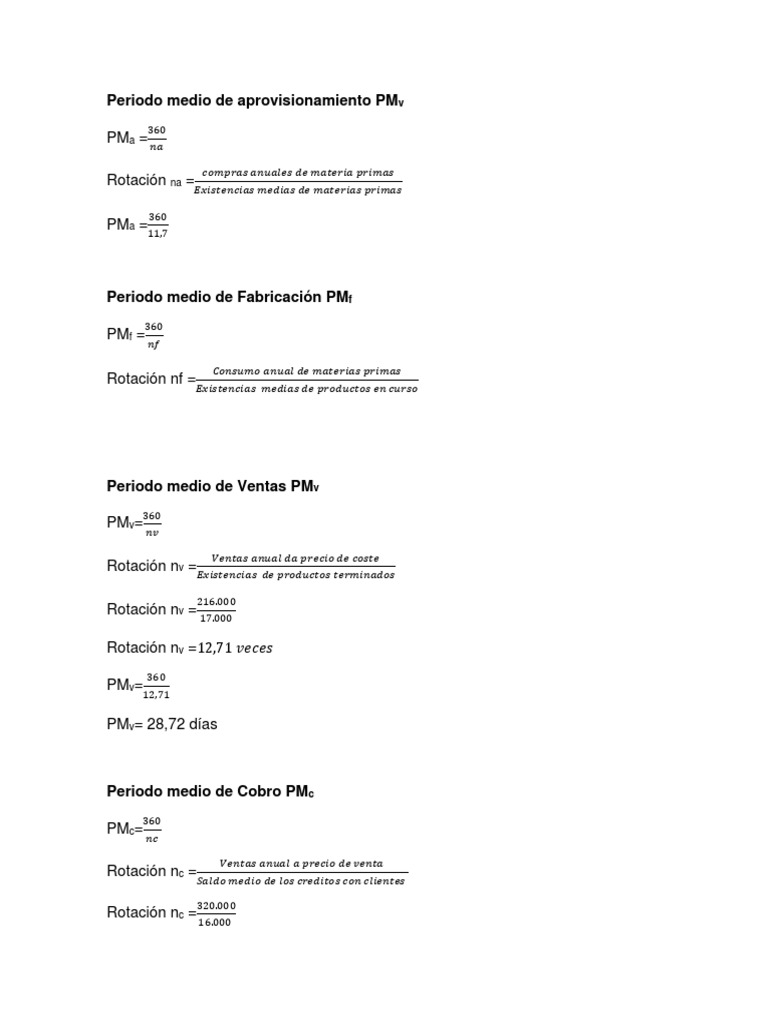 Formulas Contabilidad | PDF