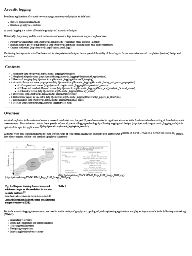 Acoustic Logging | PDF | Reflection Seismology | Waves