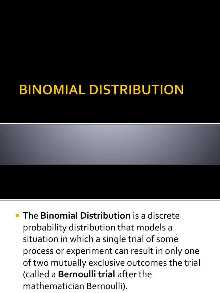 Binomial Distribution | PDF | Probability Distribution | Scientific ...