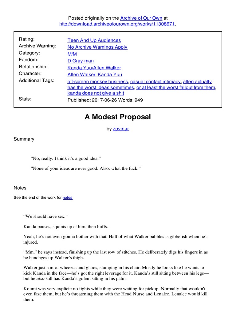 A Modest Proposal | PDF