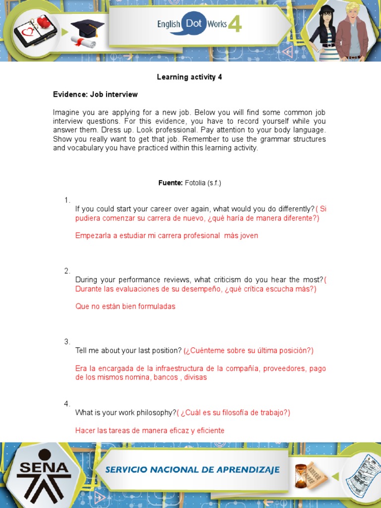 Evidence Job Interview | PDF