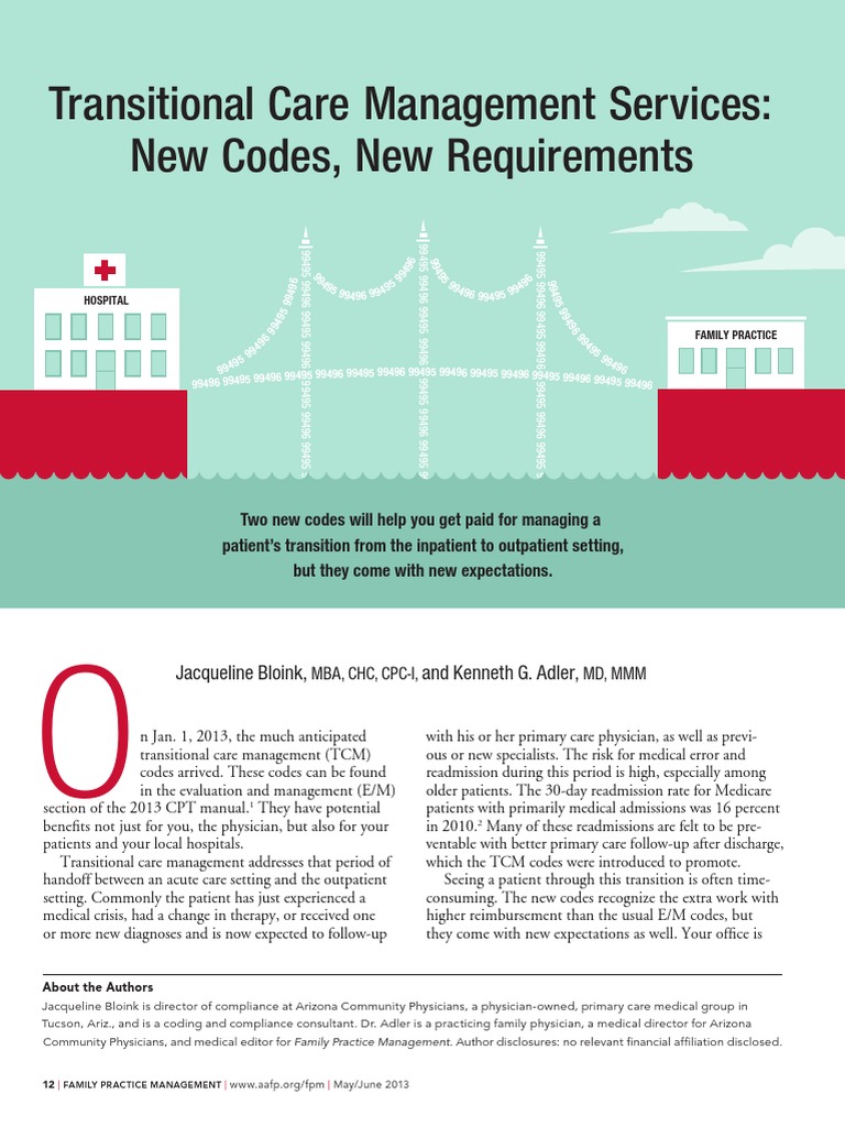 Transitional Care Management Services Article From AAFP Journal | PDF ...
