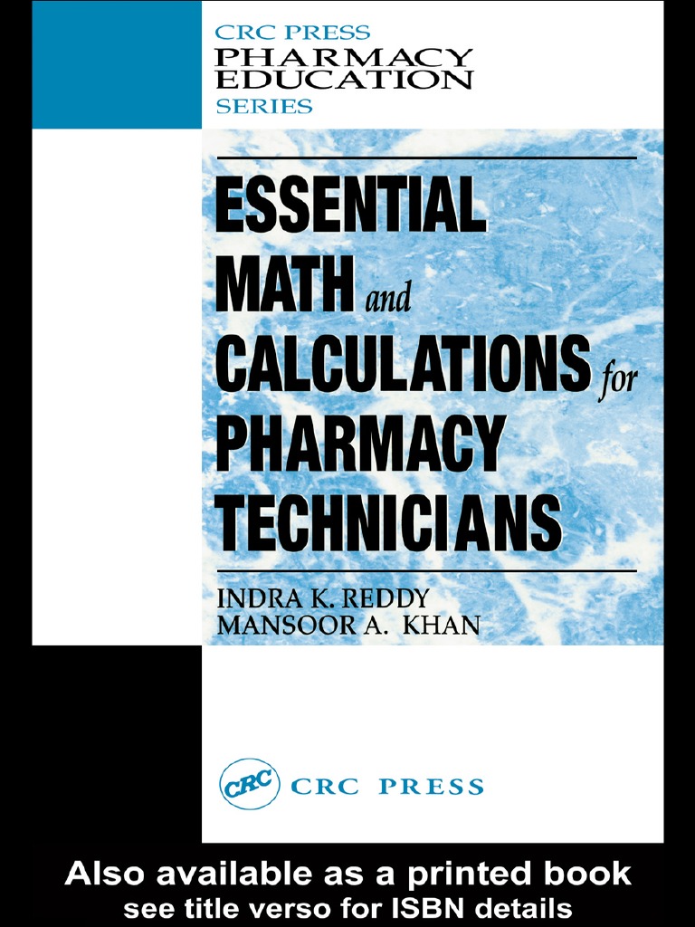 Essential Math and Calculations For Pharmacy Technicians PDF | PDF ...