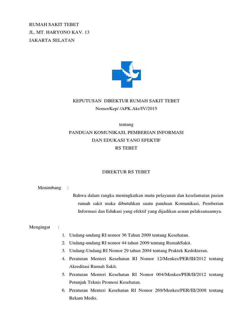 Panduan Komunikasi Standar HPK 2 | PDF