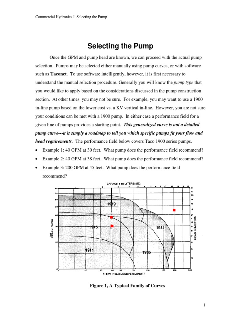 Pump Selection | PDF | Pump | Pressure