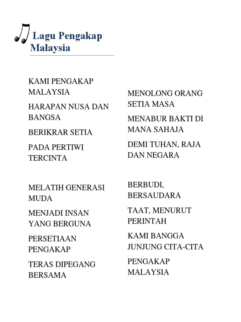 Lagu Pengakap Malaysia | PDF