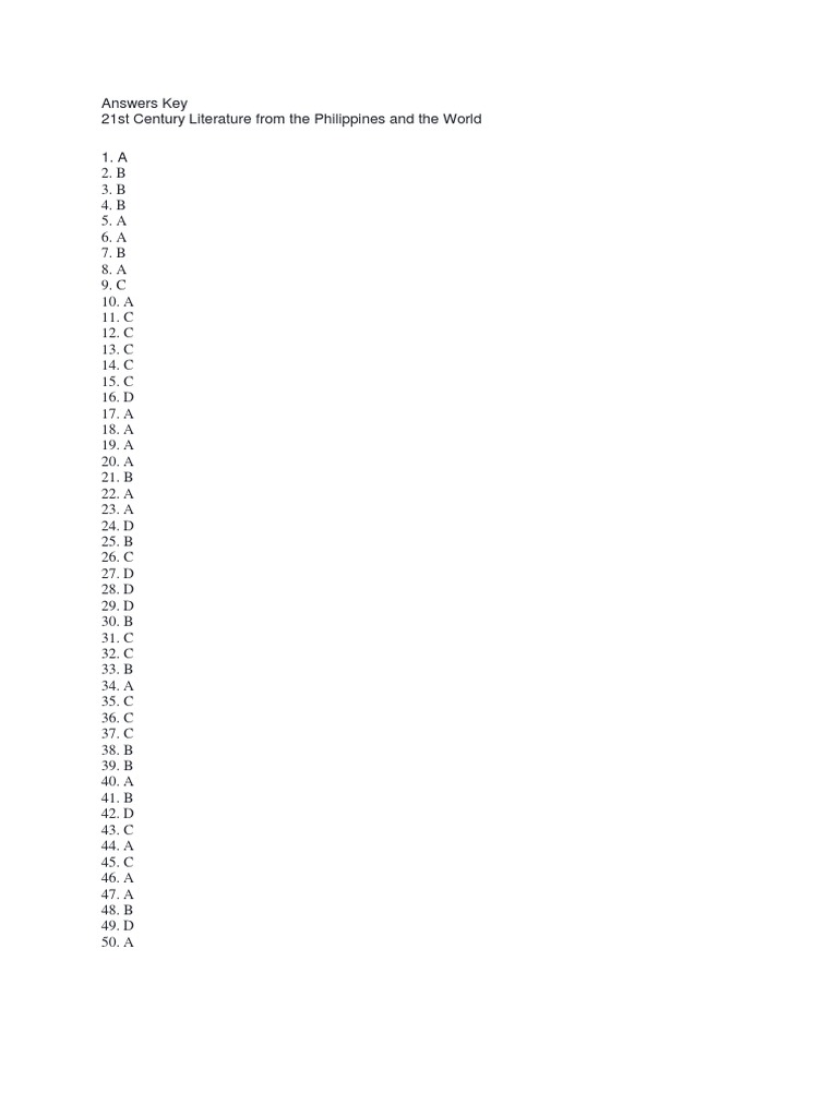 Answers Key 21st Century | PDF