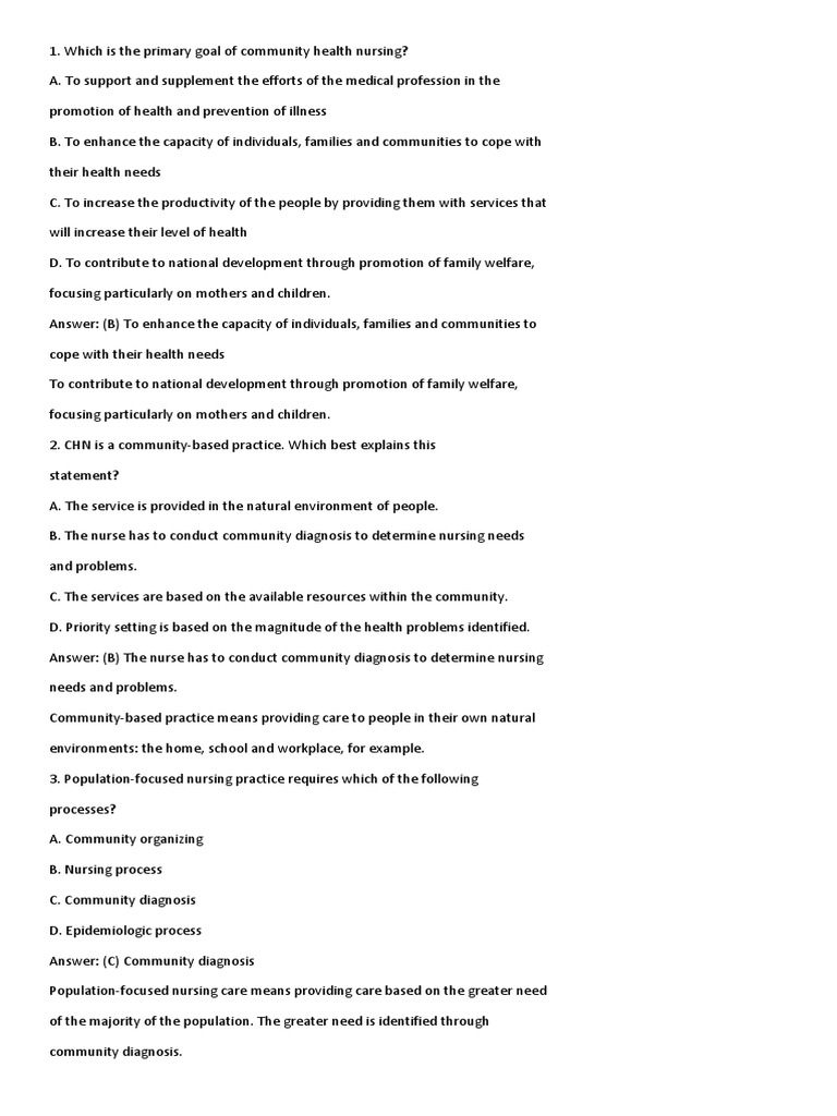 Community Health Nursing Sample Test | PDF | Lactation | Midwife