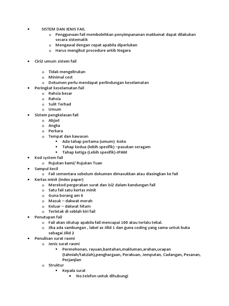 Sistem Dan Jenis Fail | PDF