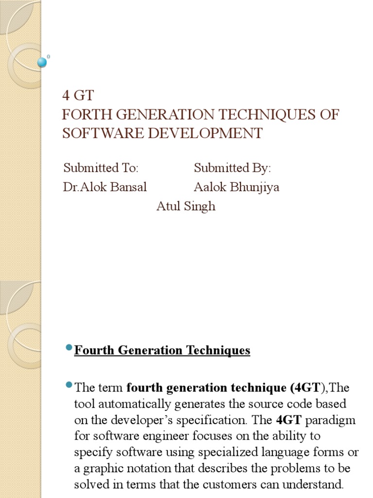 4 GT Forth Generation Techniques of Software Development | PDF ...