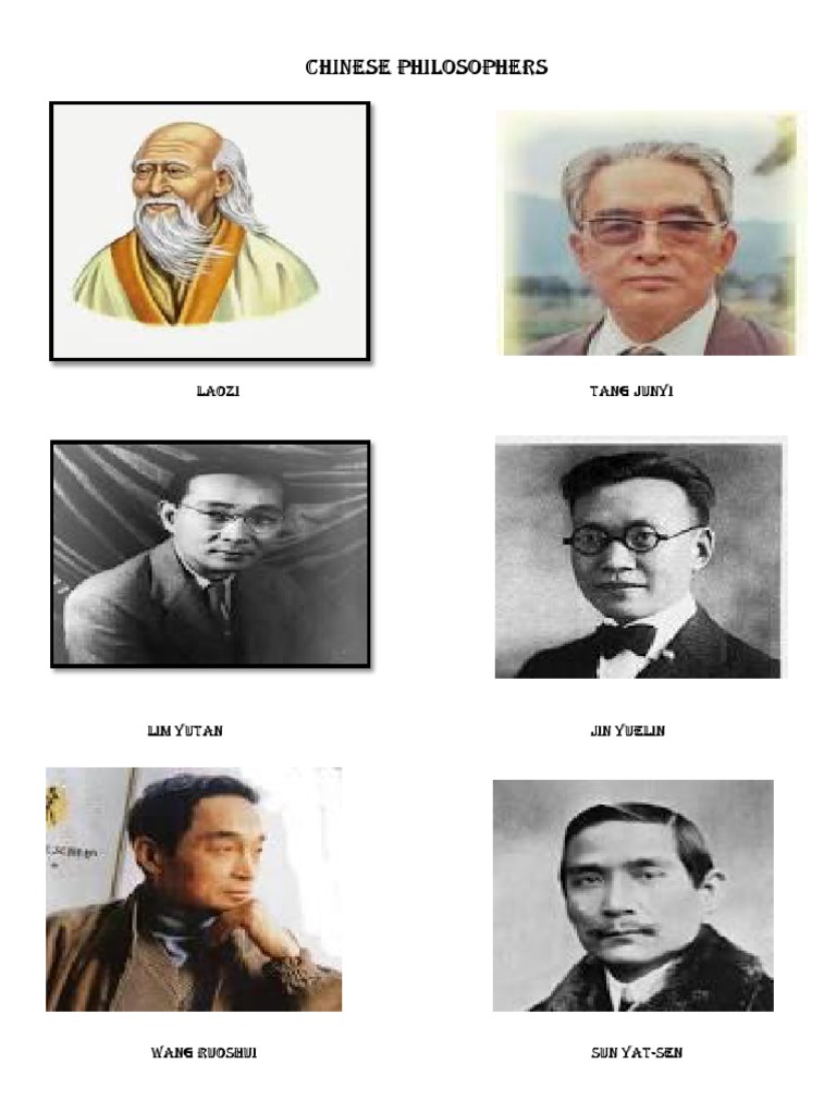 Chinese Philosophers: Laozi Tang Junyi | PDF | Chinese Literature ...