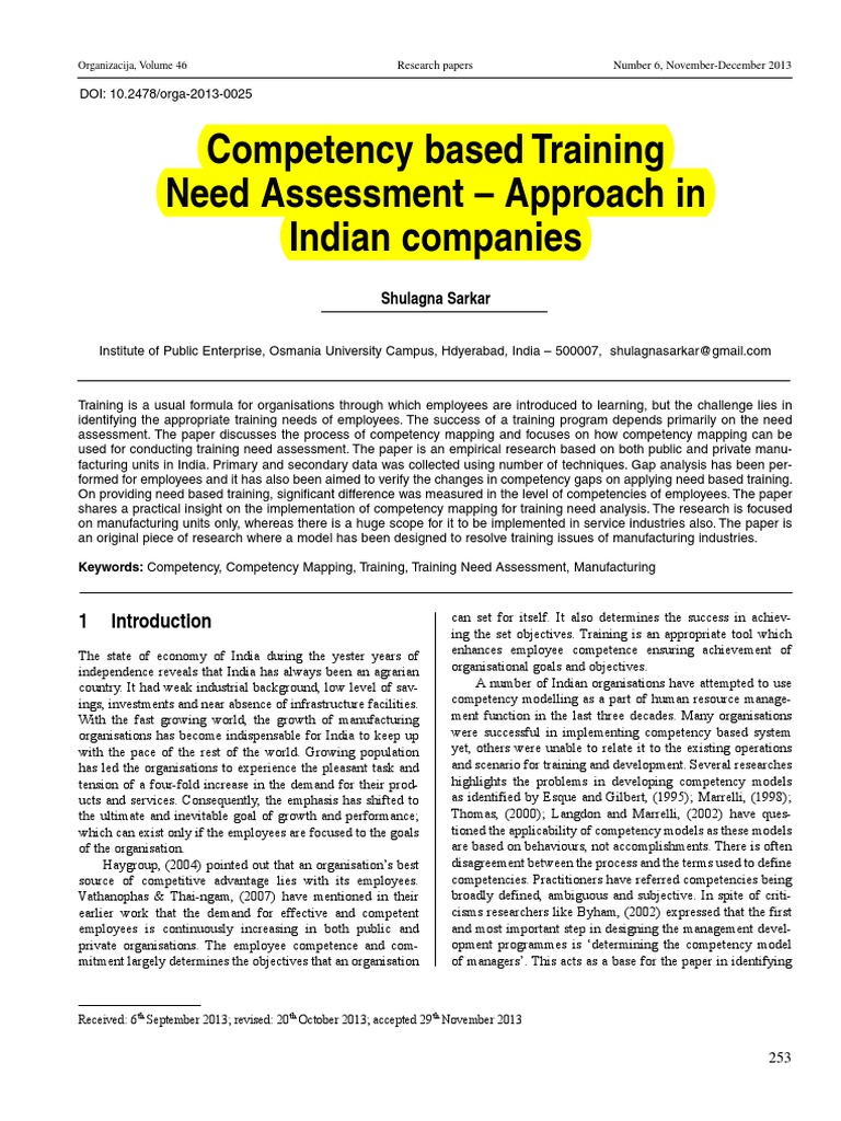 Competency Based Training | PDF | Competence (Human Resources ...