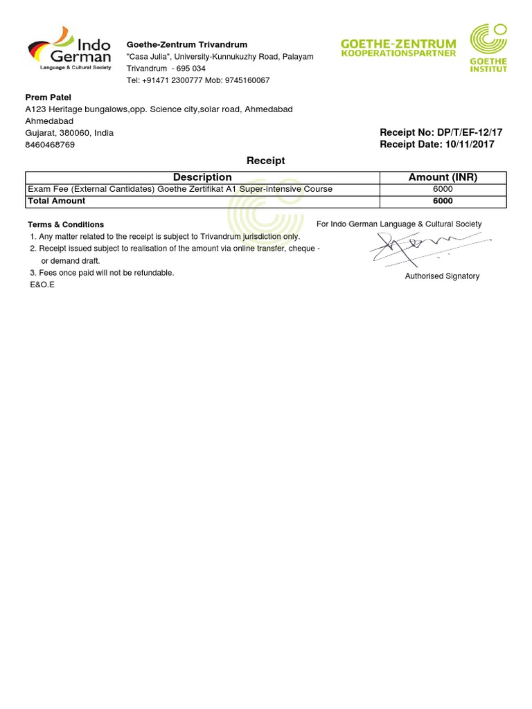 Zertifikat A1 Form | PDF