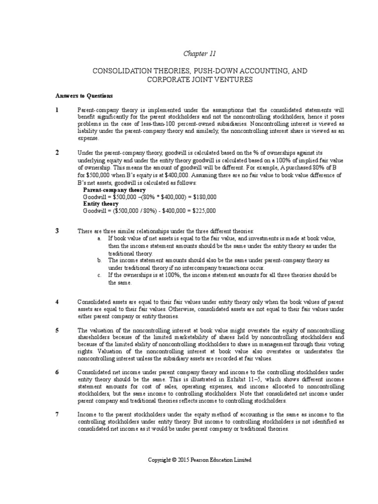 Ch11 Beams12ge SM | PDF | Book Value | Consolidation (Business)