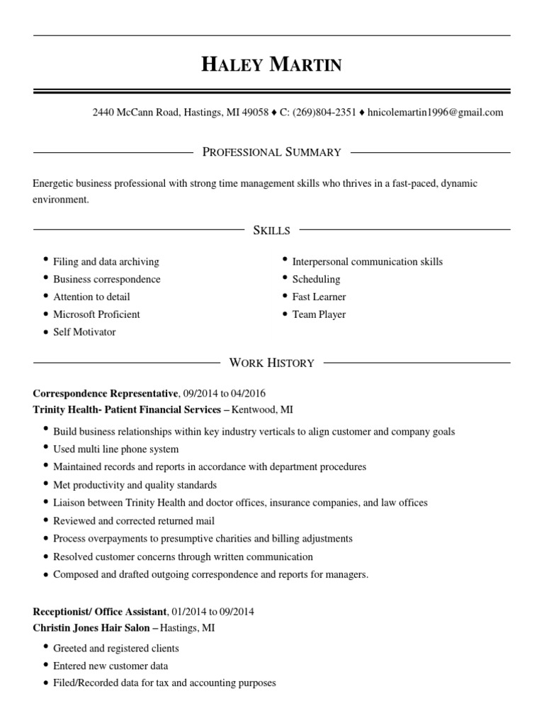 Haley Martin Final Resume | PDF | Business | Business (General)