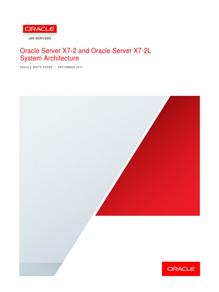 Arch Wp Oracle Servers X7 2 X7 2l 3852567 Pdf Solid State Drive Cloud Computing