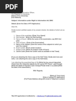 Draft RTI Application Format | PDF
