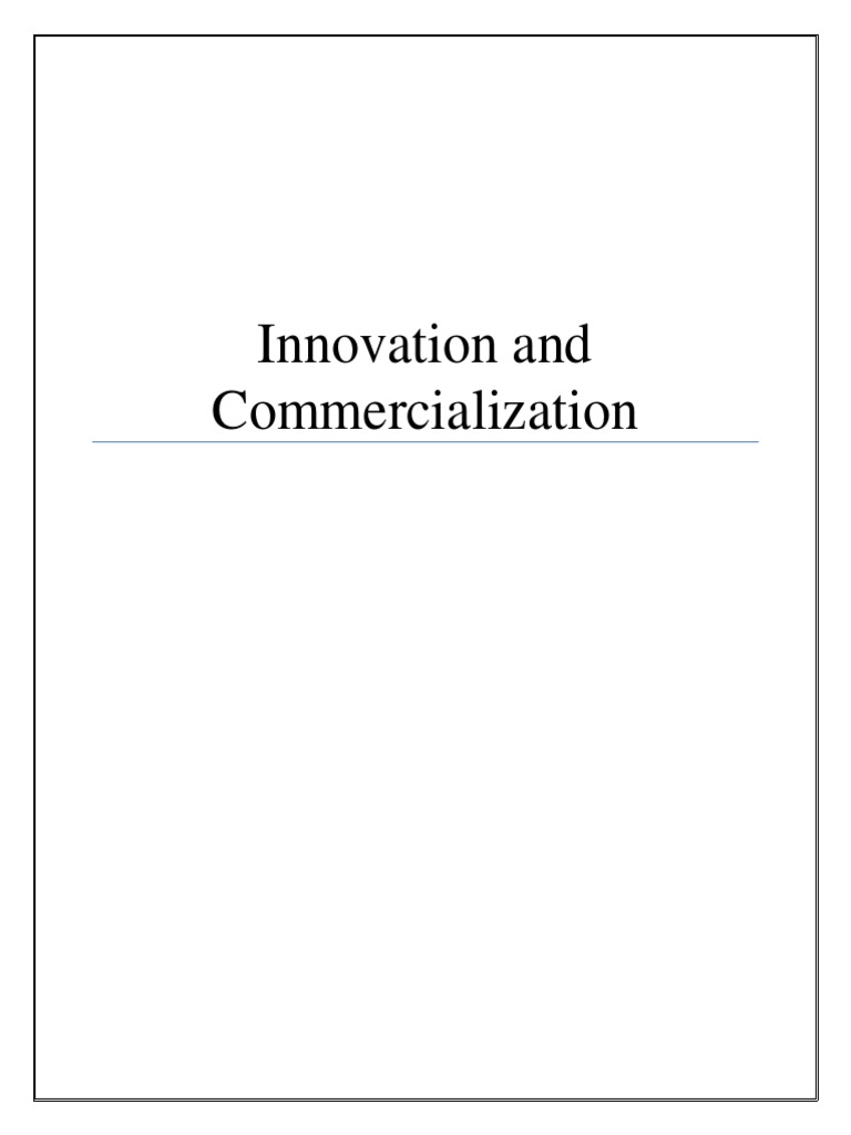 Innovation and Commercialization | PDF | Innovation | Trademark